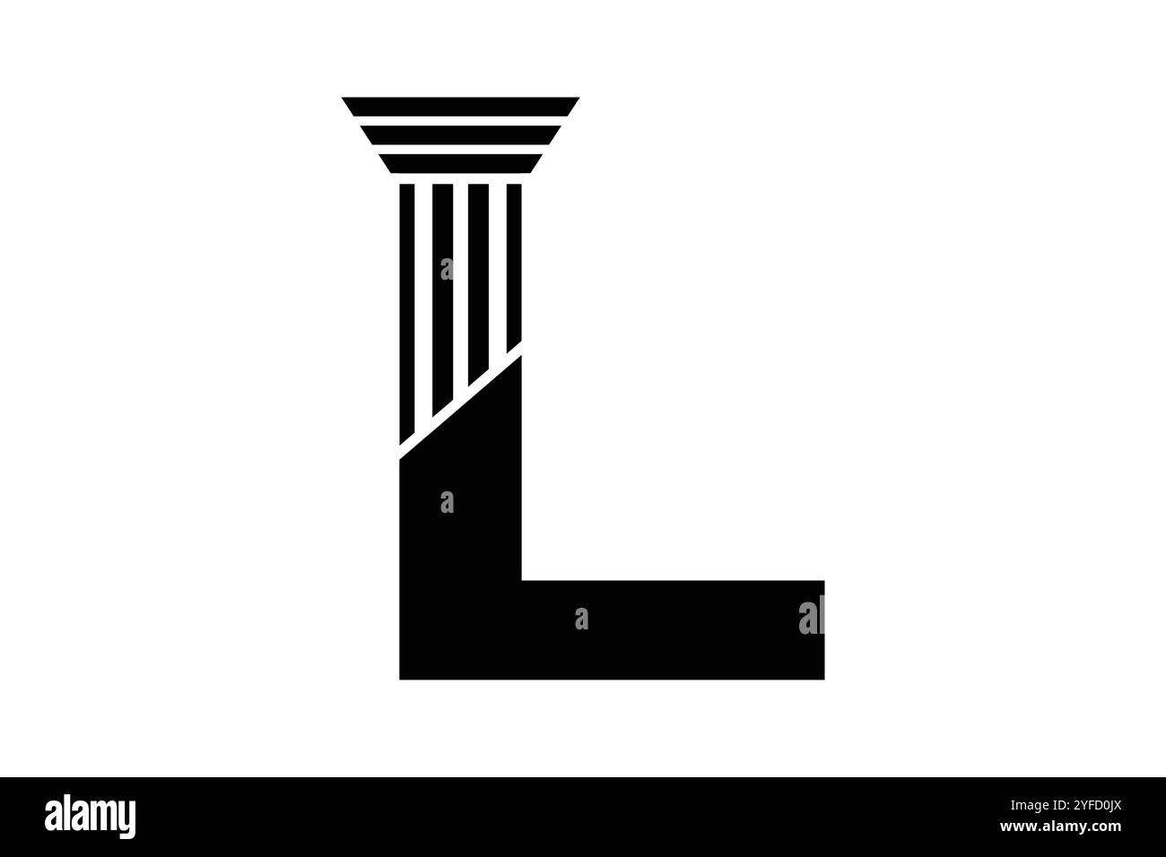 Sans Serif Letter L Pillar Law Logo Stock Vector Image & Art - Alamy
