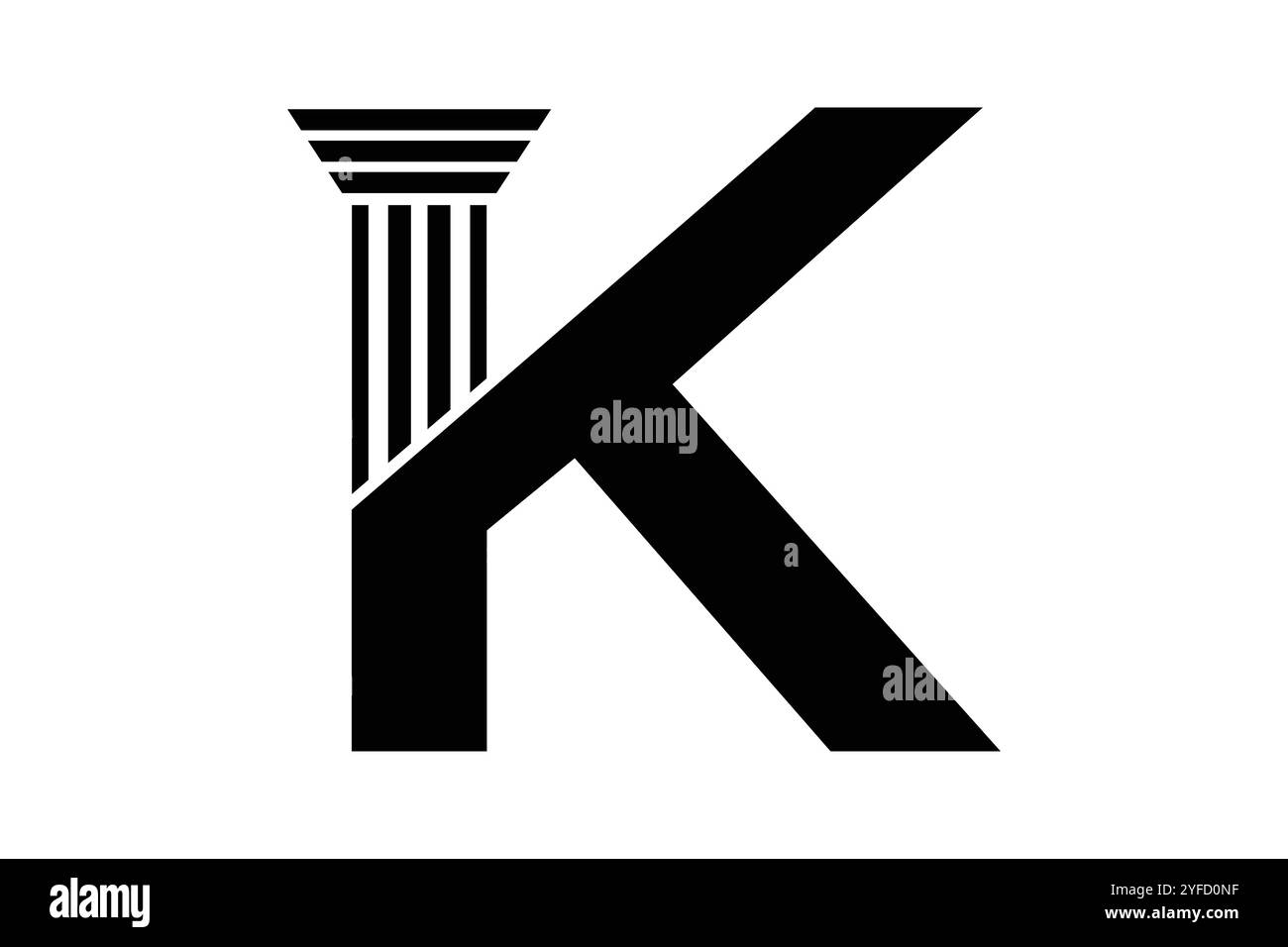 Sans Serif Letter K Pillar Law Logo Stock Vector Image & Art - Alamy