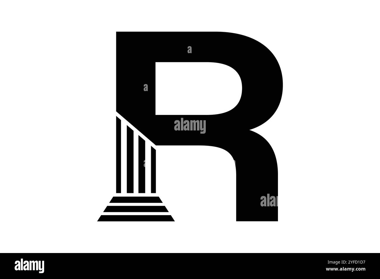 Sans Serif Letter R Pillar Law Logo Stock Vector Image & Art - Alamy