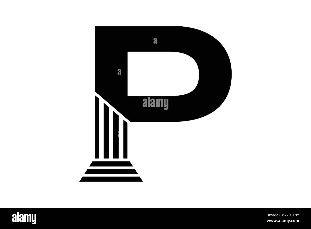 Sans Serif Letter P Pillar Law Logo Stock Vector Image & Art - Alamy