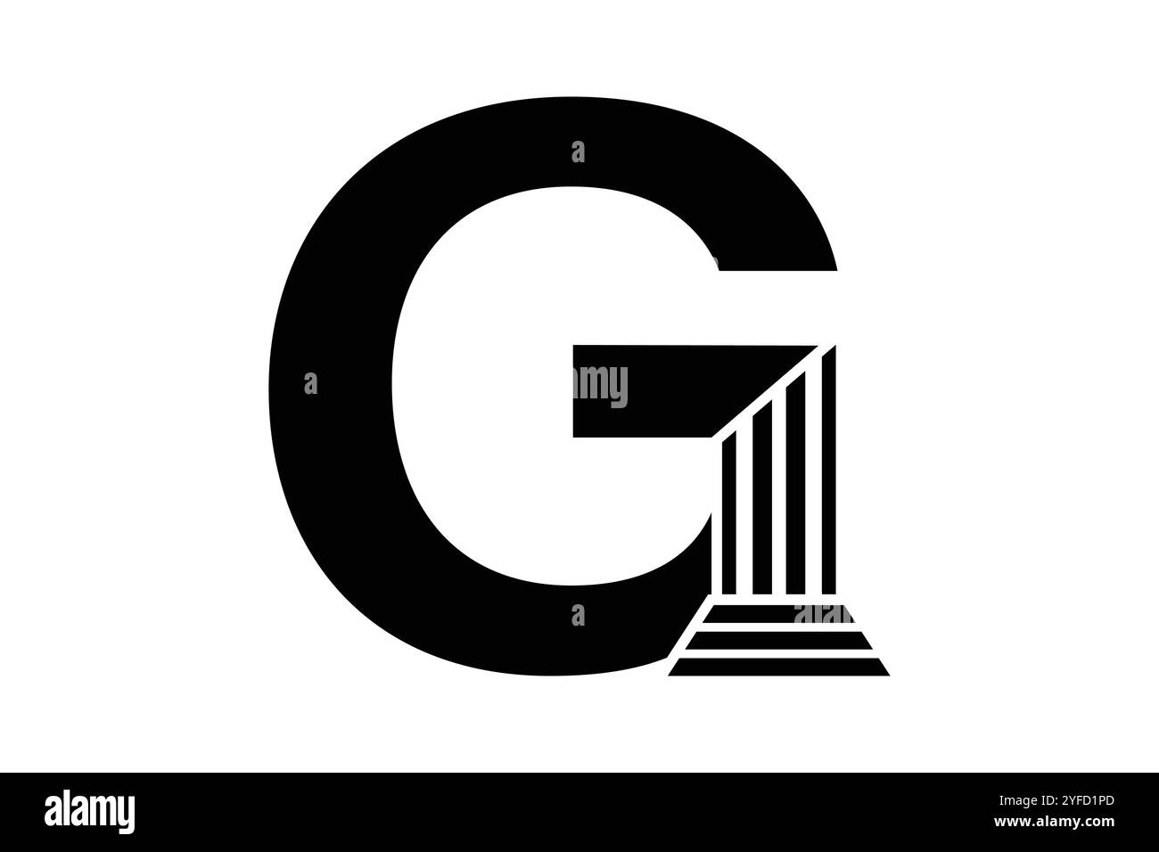 Sans Serif Letter G Pillar Law Logo Stock Vector Image & Art - Alamy