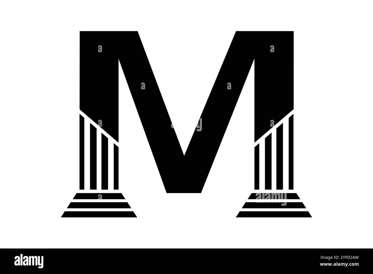 Sans Serif Letter M Pillar Law Logo Stock Vector Image & Art - Alamy