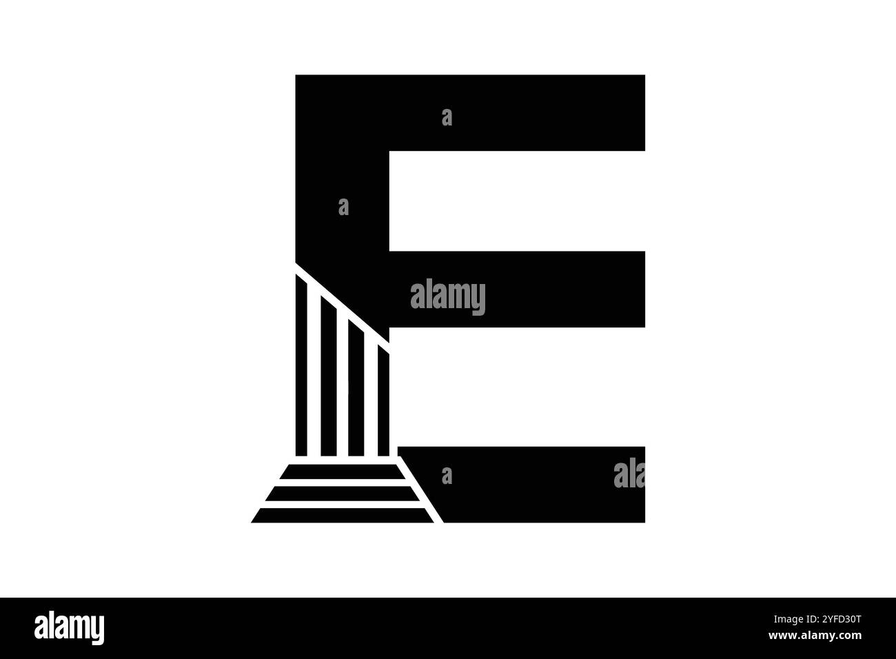 Sans Serif Letter E Pillar Law Logo Stock Vector Image & Art - Alamy