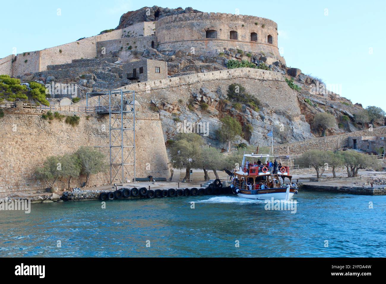 Ferry to spinalonga hi-res stock photography and images - Alamy