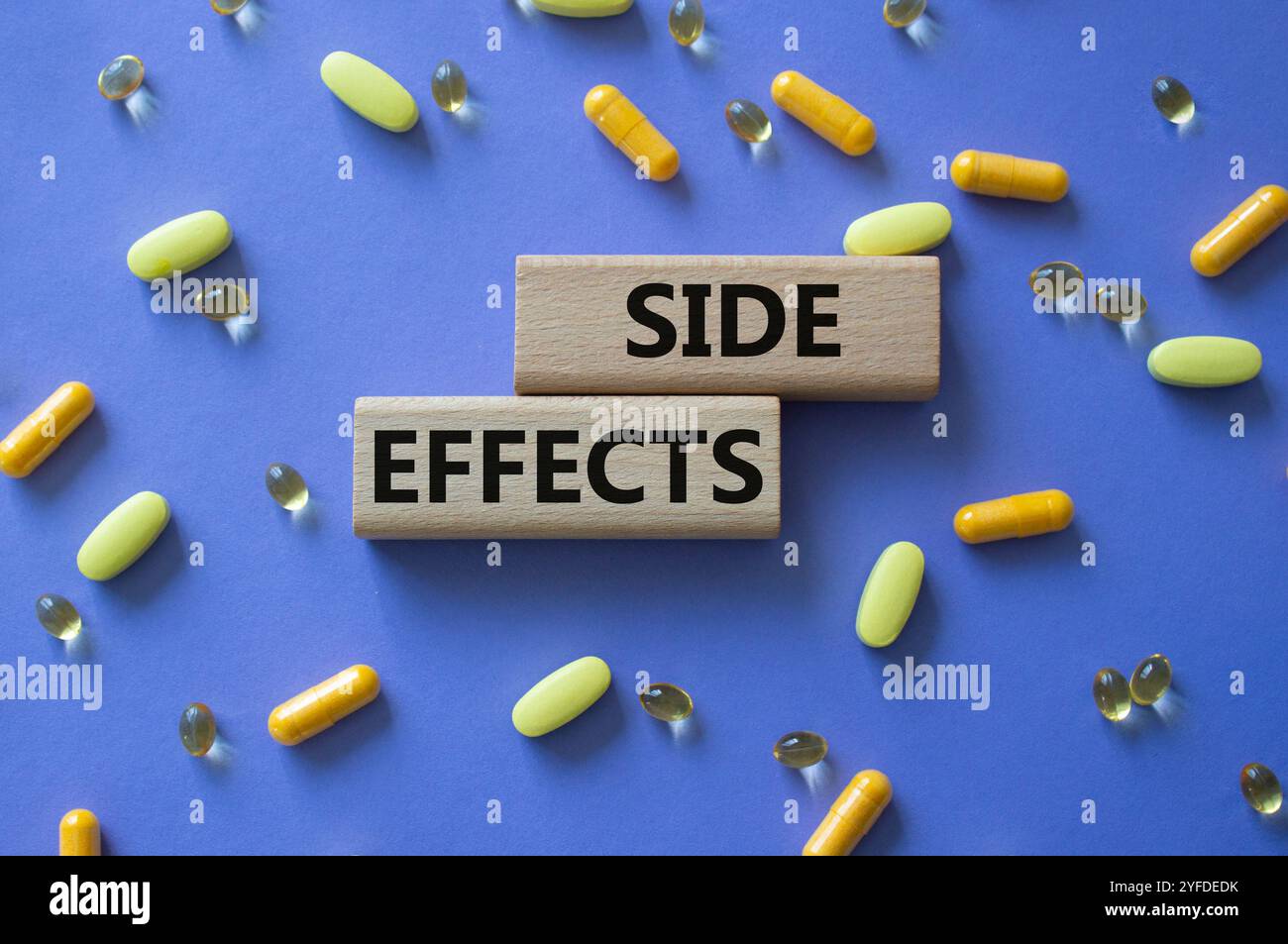 Side Effects symbol. Wooden blocks with words Side Effects. Beautiful ...