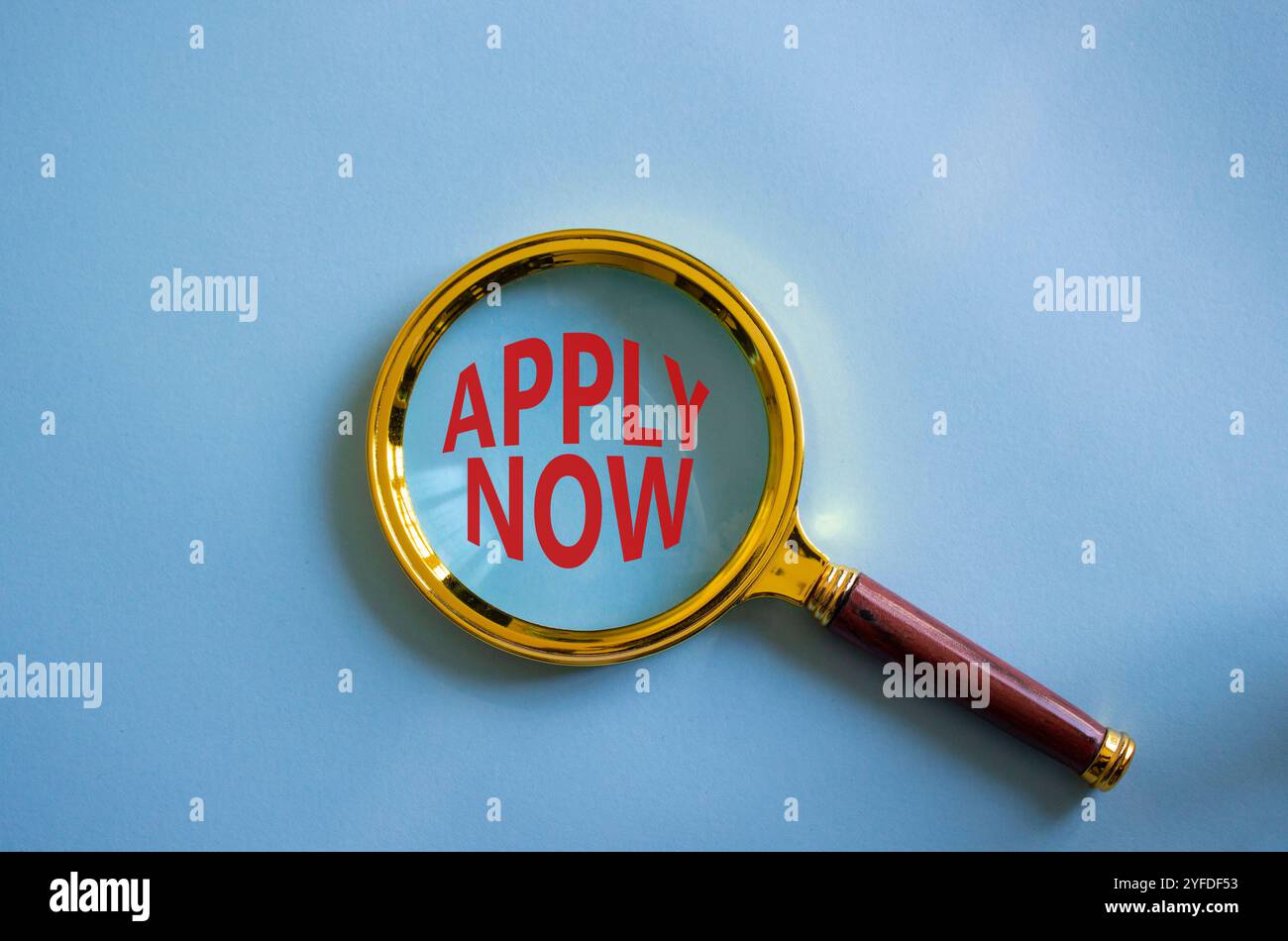 Apply now symbol. Magnifying Glass with Concept word Apply now ...