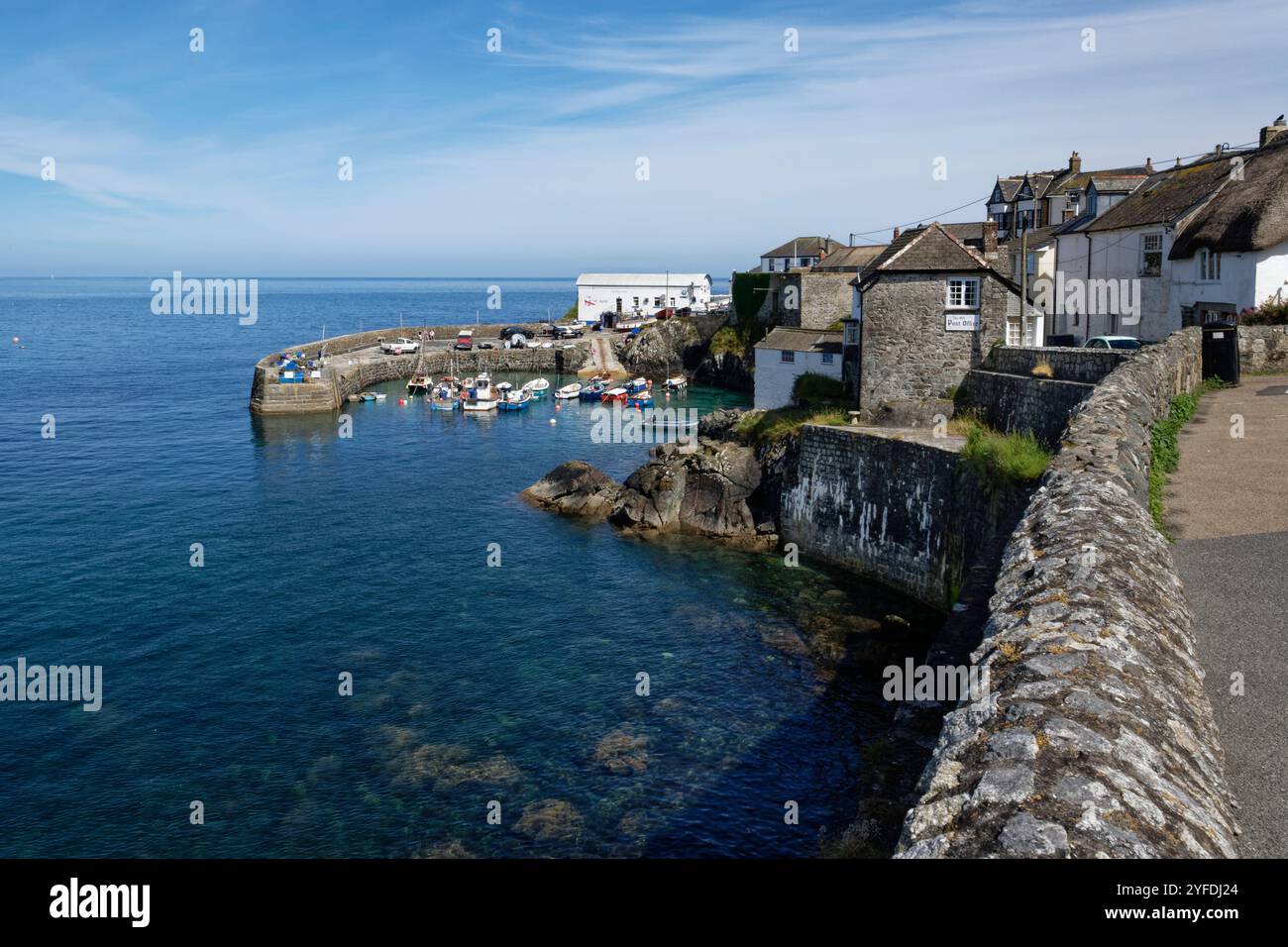 Coverack village and harbour, The Lizard, Cornwall, UK, June 2024 Stock ...