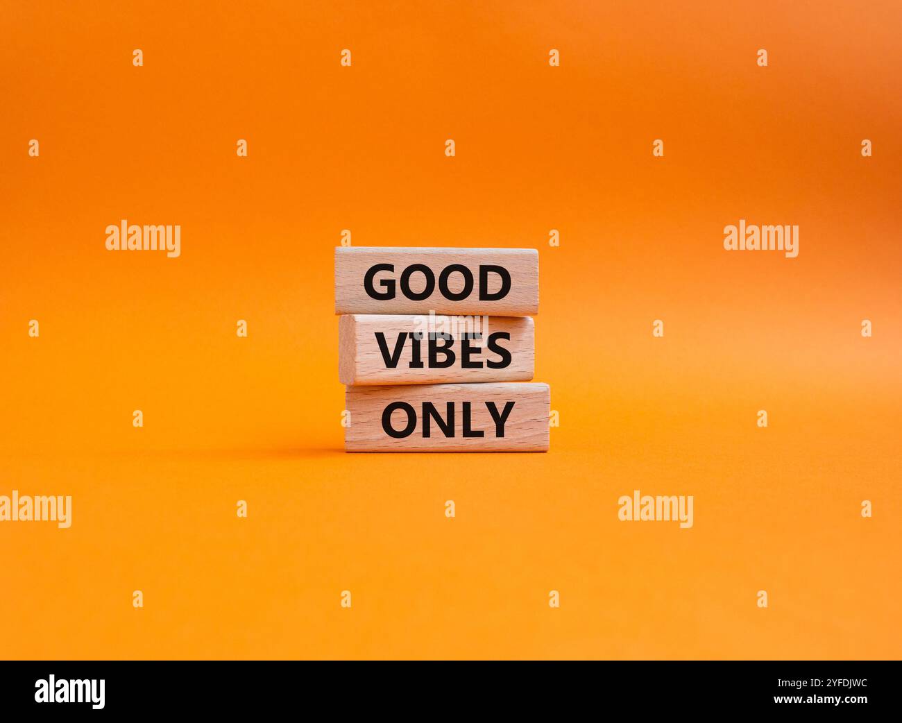 Good Vibes only symbol. Concept words Good Vibes only on wooden blocks ...