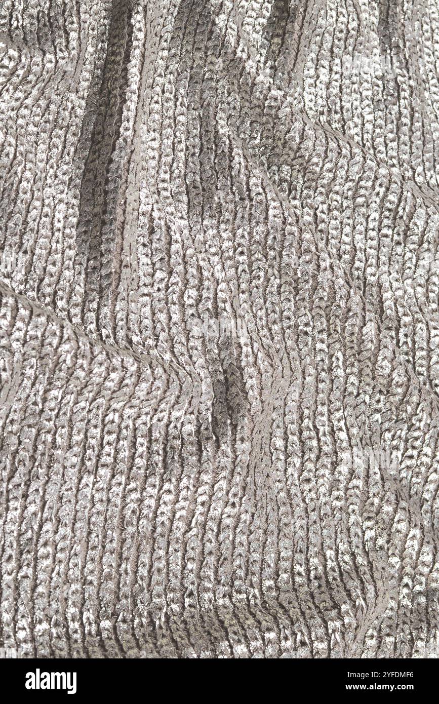 Shiny silver fabric texture Stock Photo - Alamy