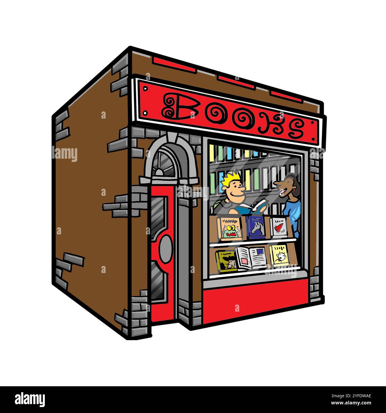 Inside bookshop Cut Out Stock Images & Pictures - Alamy