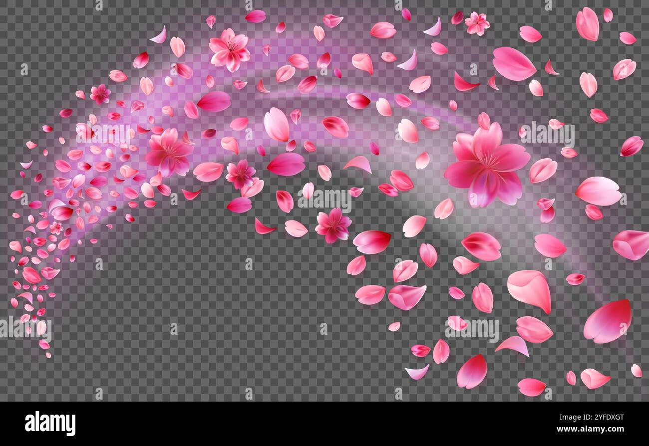 Soft glow japanese cherry Stock Vector Images - Alamy