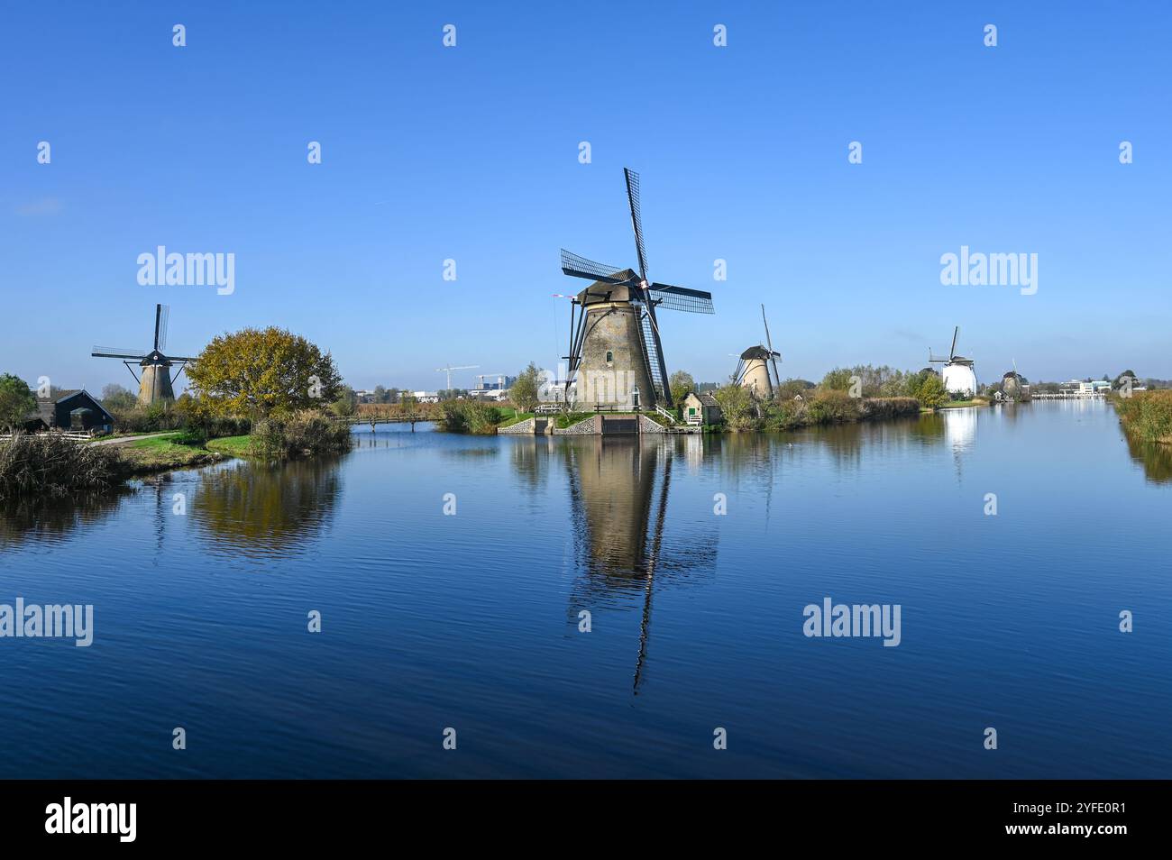 Landscape traditional dutch windmills hi-res stock photography and ...