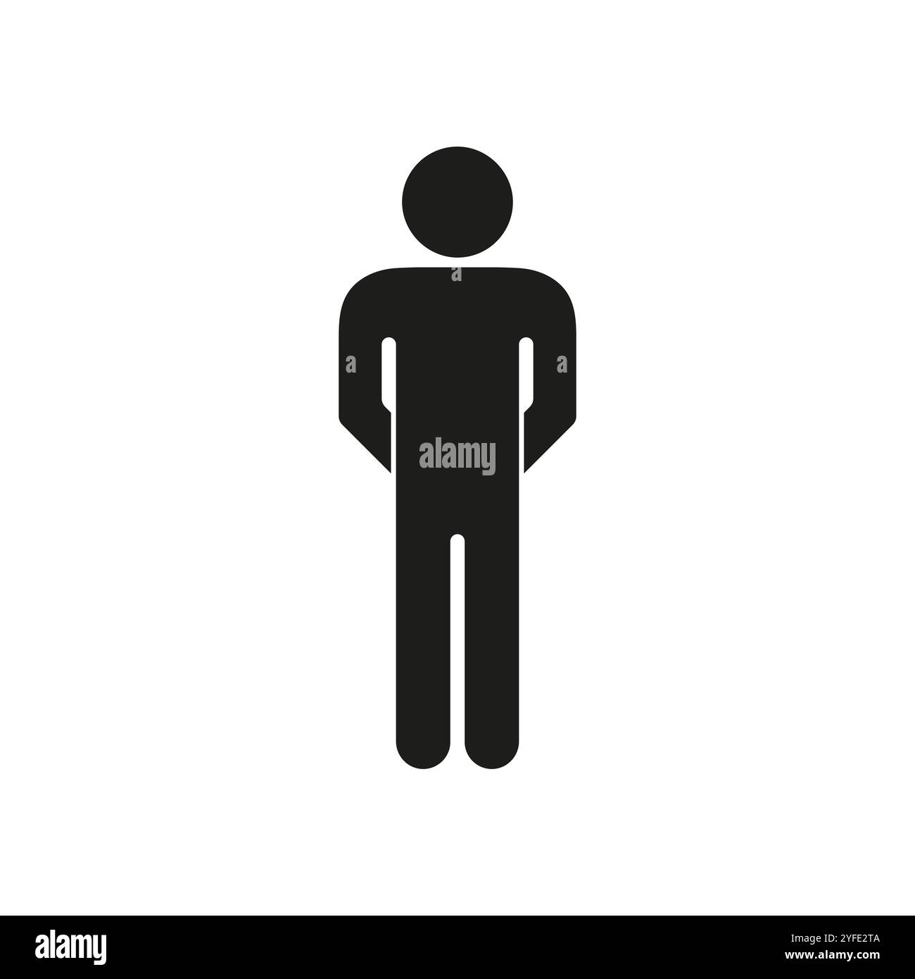 Minimalistic Man Figure Black Pictogram. Simple Human Pose Silhouette ...