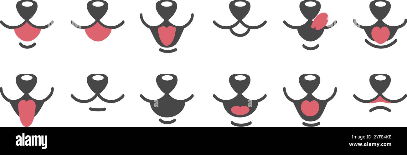 Painted dogs mouth Stock Vector Image & Art - Alamy