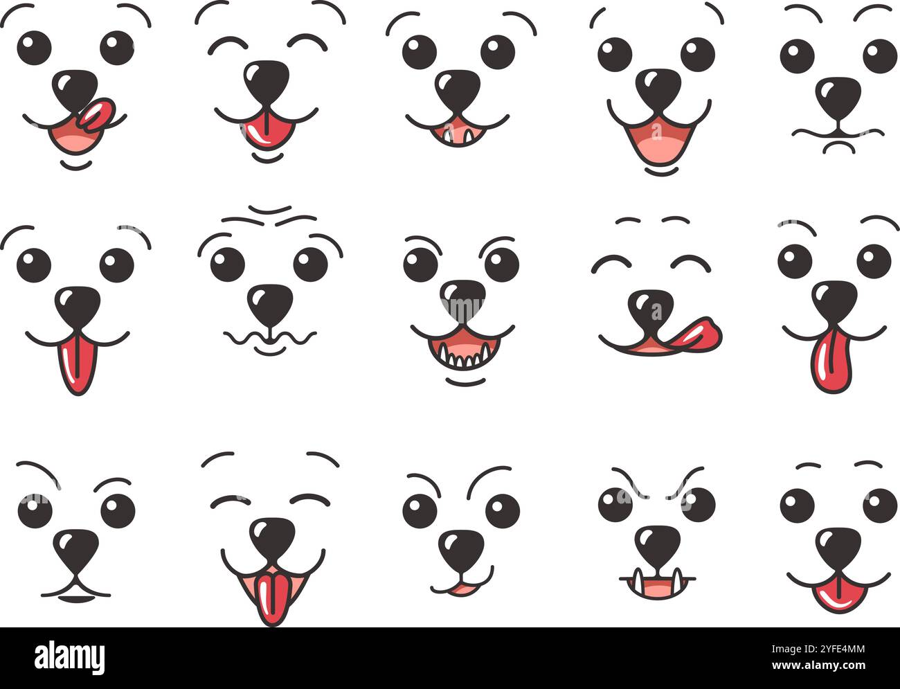 Dogs mouth cute pet Stock Vector Images - Alamy