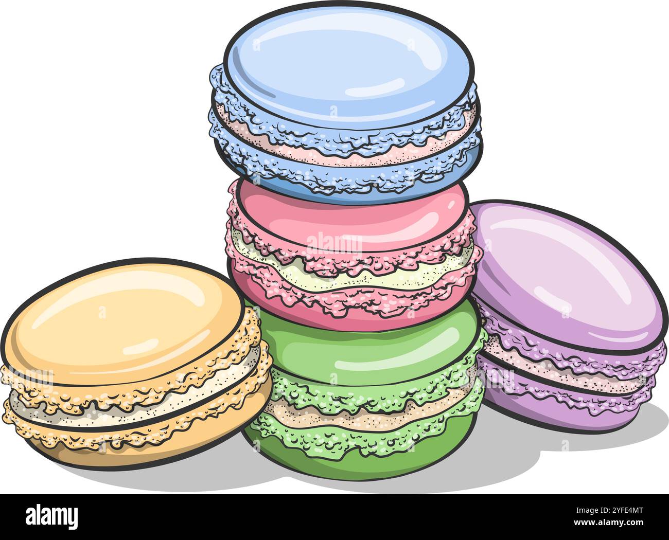Food stack french colorful Stock Vector Images - Alamy