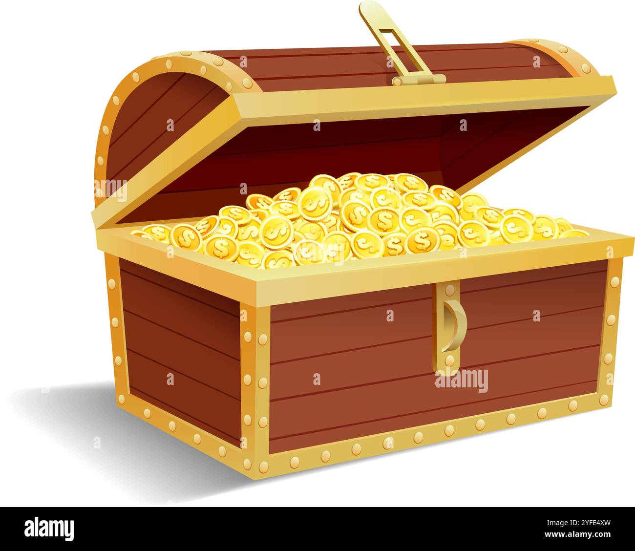 Chest filled gold coins hi-res stock photography and images - Alamy