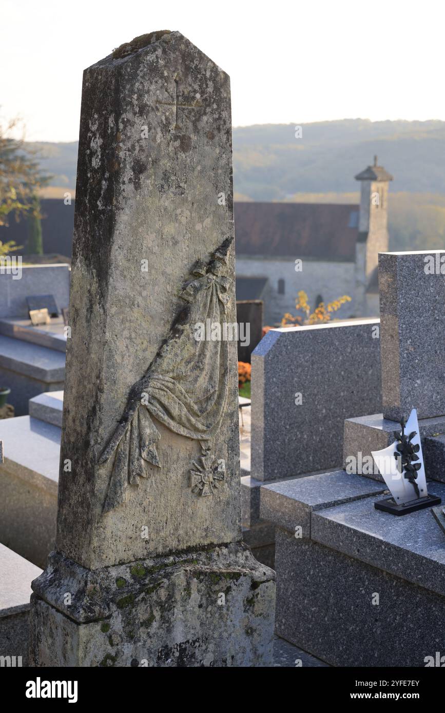 Day and Feast of the Dead in acountry cemetery. Cemetery, tomb, vault ...