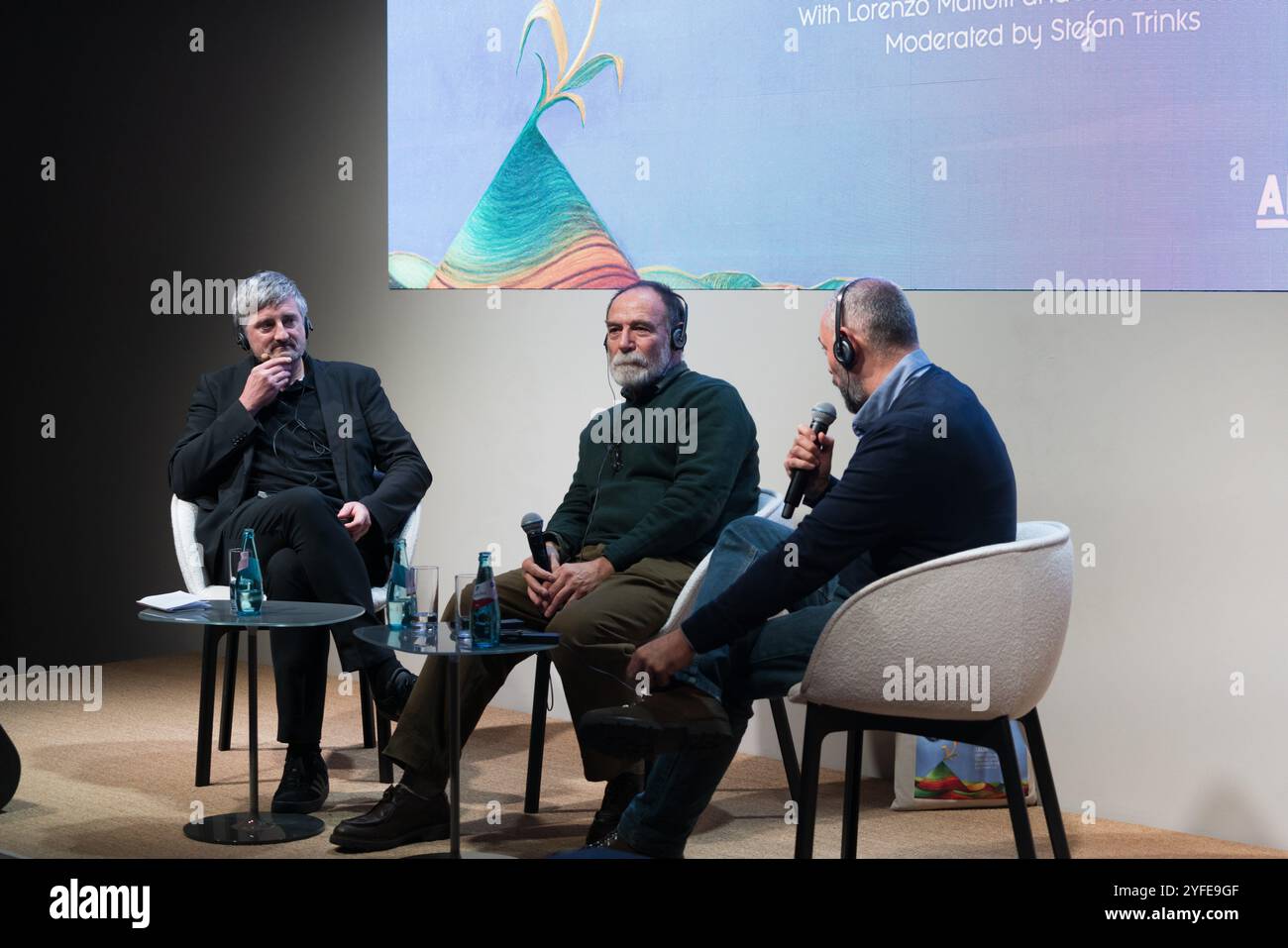 FRANKFURT AM MAIN, Germany - October 19 2024: Stefan Trinks and Lorenzo Mattotti at the 76th ...