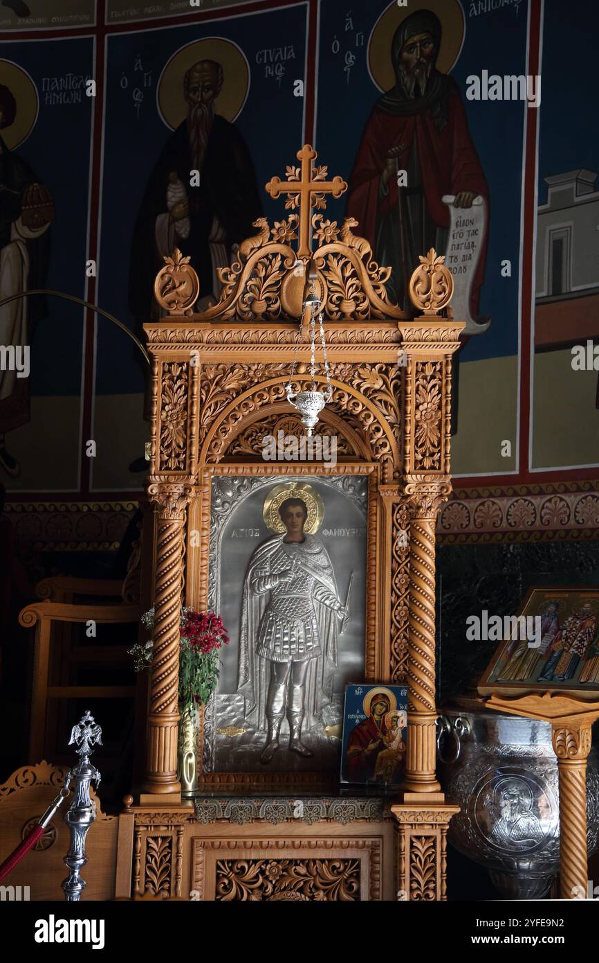 Silver Greek Icon of Saint Phanourios Patron Saint of Finder of Lost ...