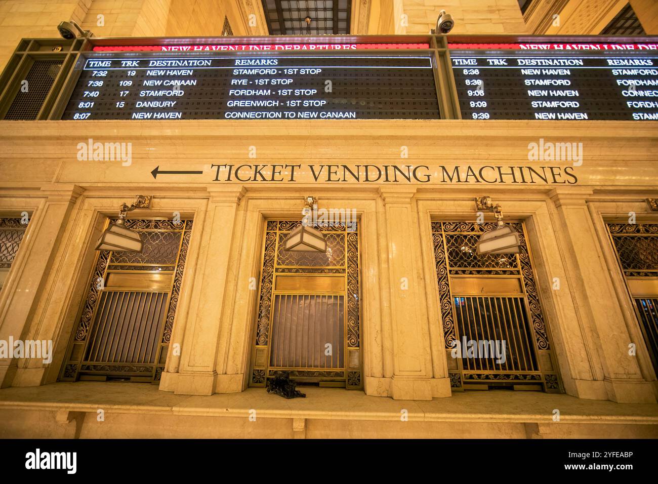 Ticket vending machine area at Grand Central Terminal with classic ...