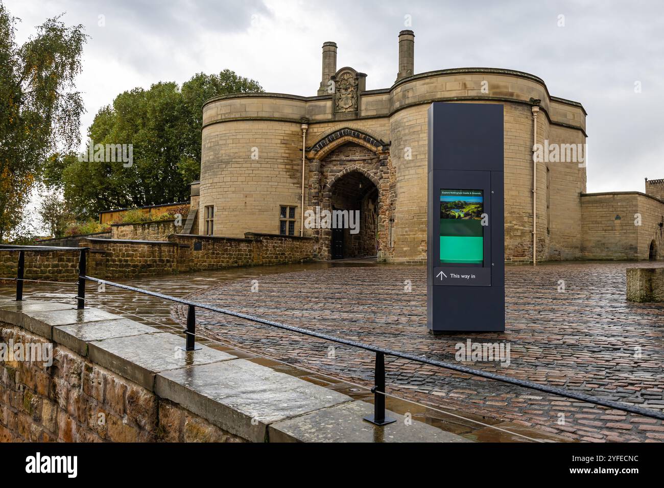 Nottingham castle, a Norman castle in a city of Nottingham in central ...