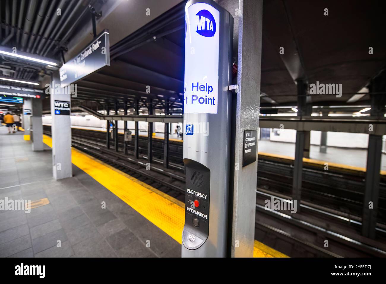 MTA subway Help Point communication system Stock Photo - Alamy