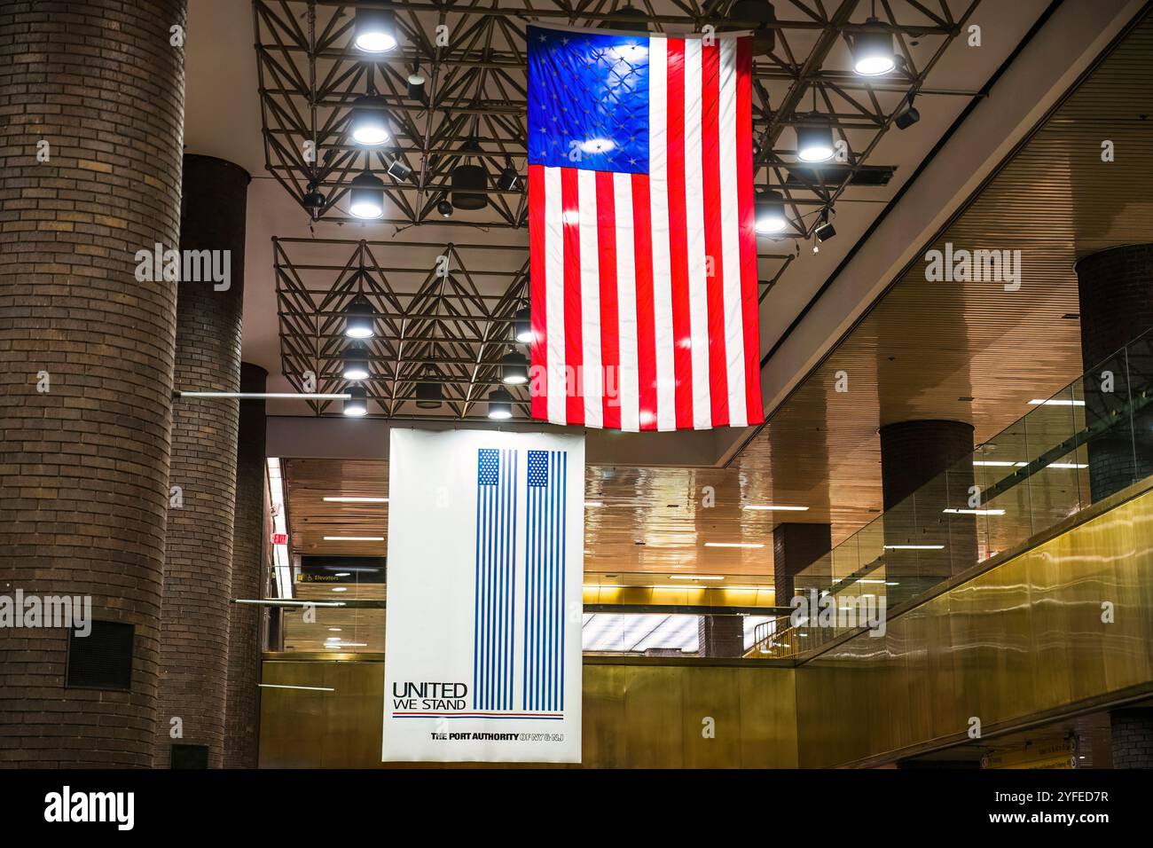 Port Authority Midtown Bus Terminal in New York City, USA, a bus ...