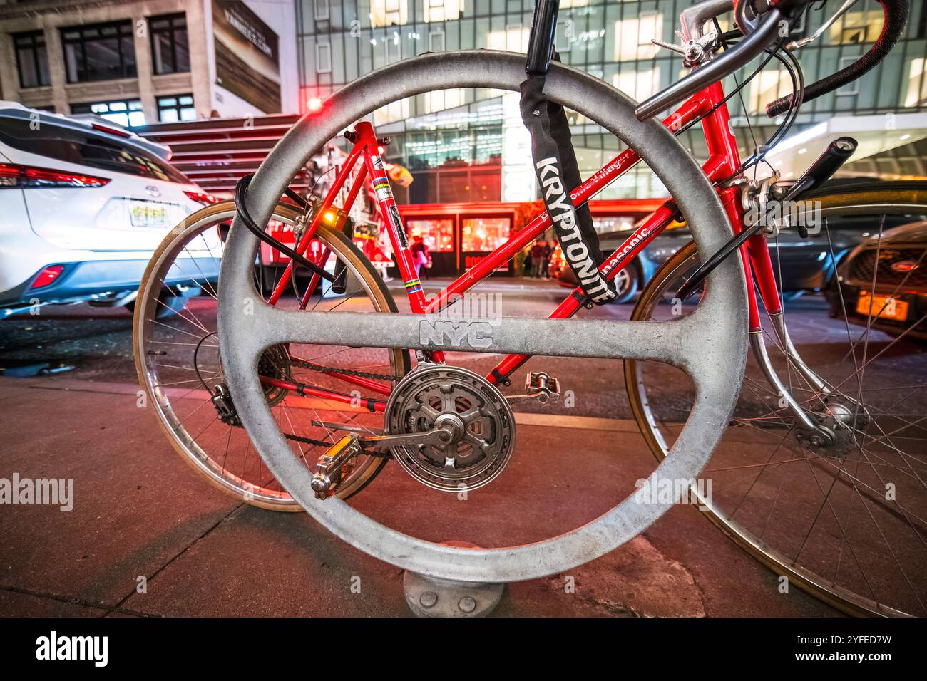 nyc bike rack for locking bicycle (circle, round, design, concept ...