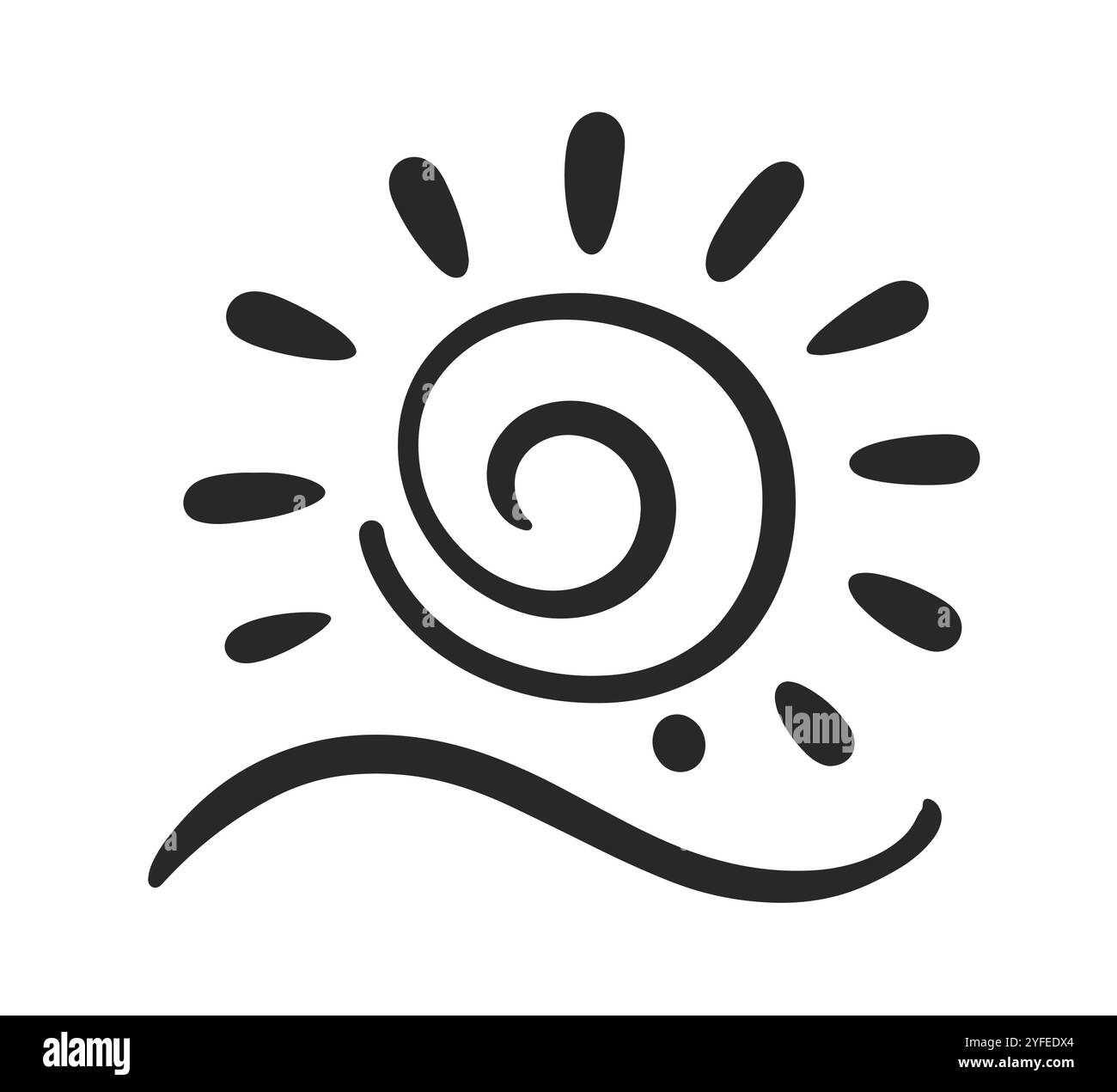 Aztec Tribal Sun Hand Drawn Doodle Vector Clip Art Stock Vector Image ...