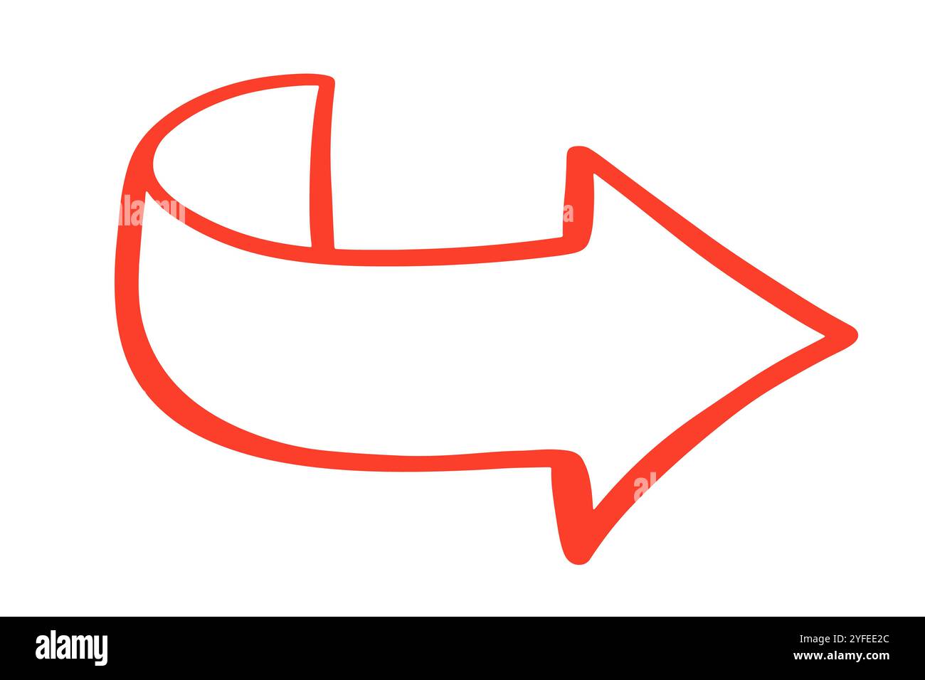 Scribble Arrow Sign Hand Drawn Vector Element Icon Stock Vector Image ...