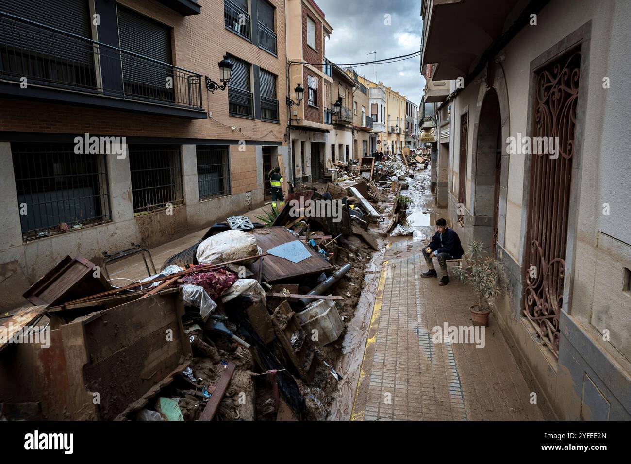 Damage caused by the DANA, on November 4, 2024, in Paiporta, Valencia ...