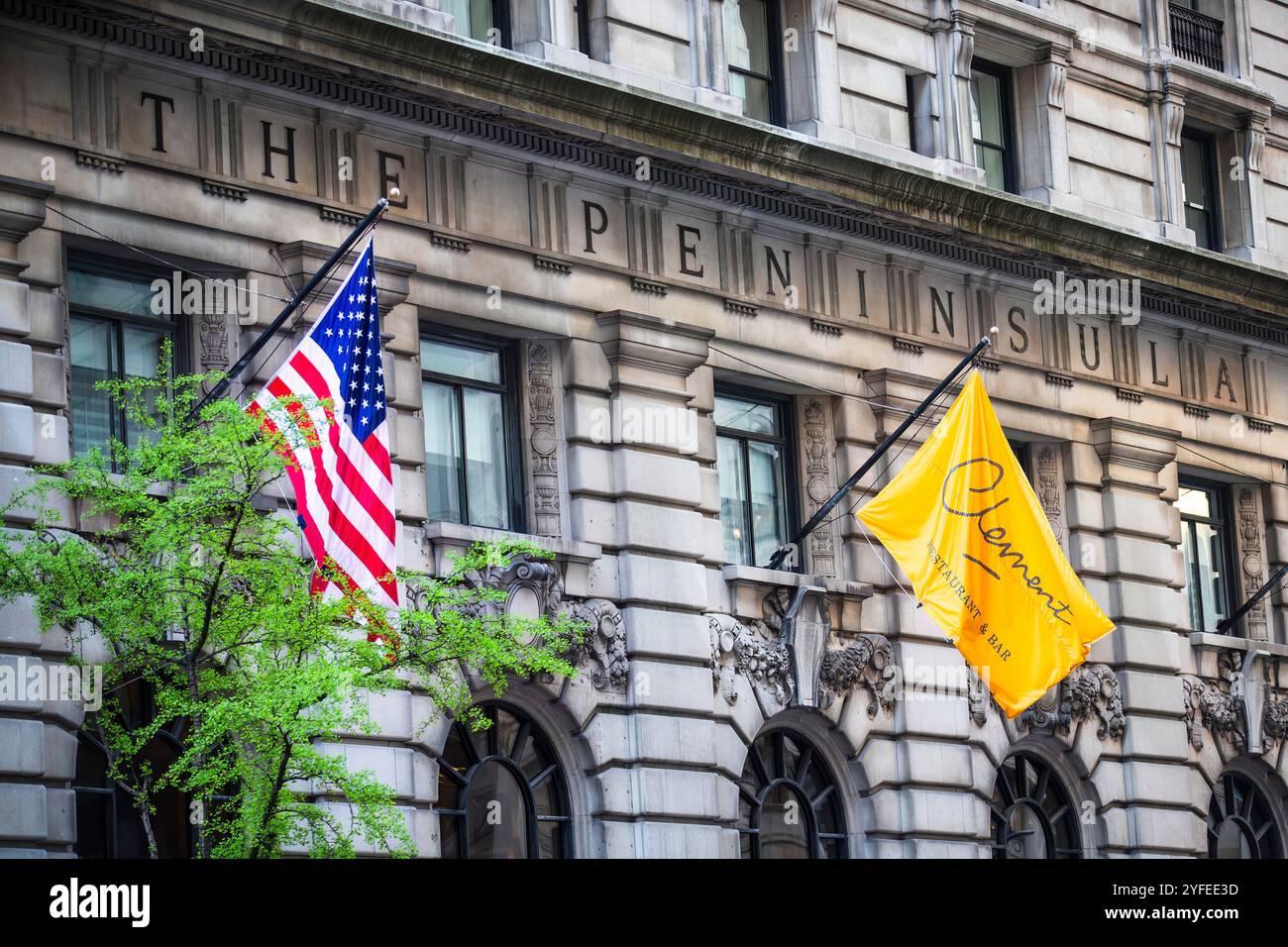 The elegant facade of The Peninsula Hotel in New York City, featuring ...