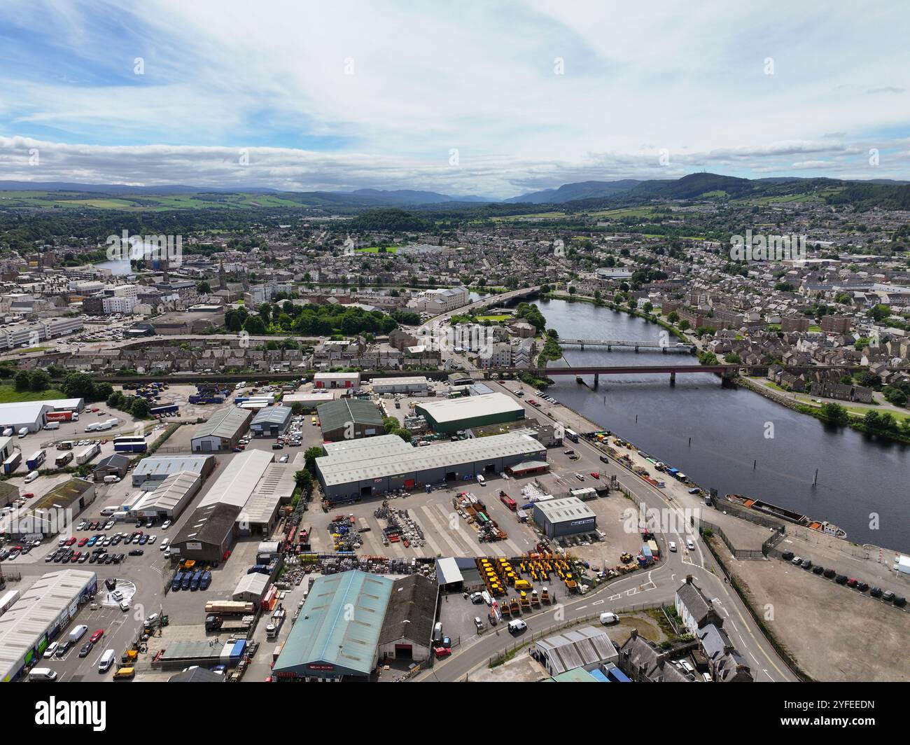 Aerial drone view of Inverness Stock Photo - Alamy