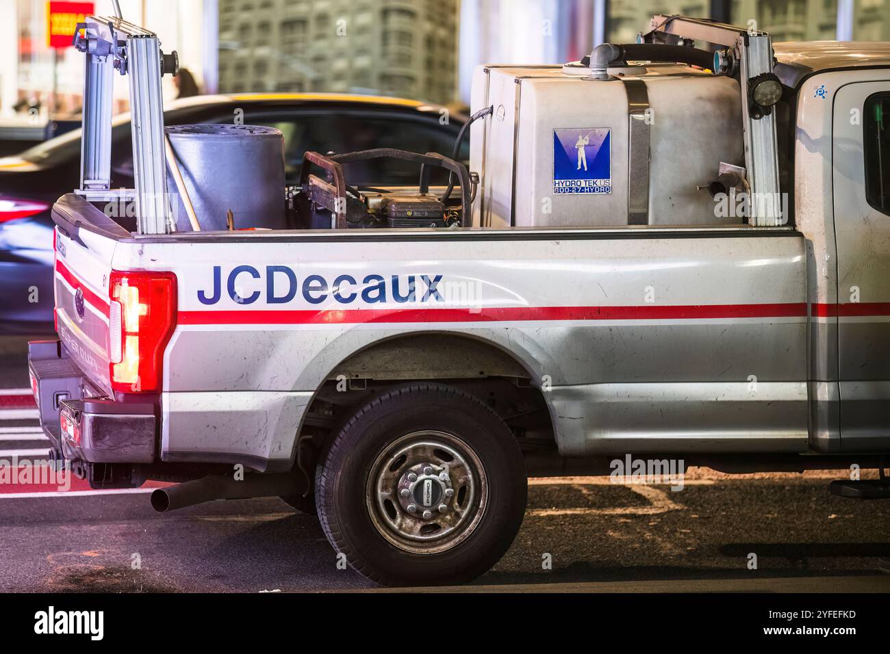 JCDecaux service truck. JCDecaux French advertising company Stock Photo ...