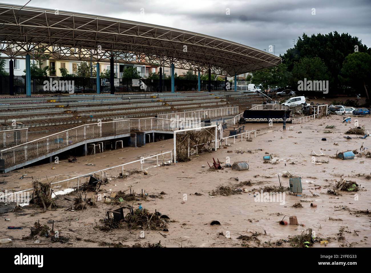 Damage caused by the DANA, on November 4, 2024, in Paiporta, Valencia ...