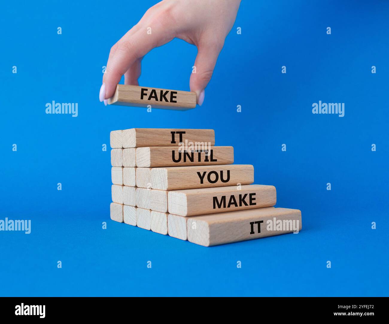 Fake it until you make it symbol. Concept words Fake it until you make ...
