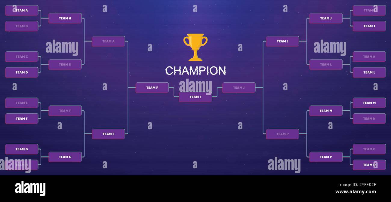 16 team basketball bracket hi-res stock photography and images - Alamy