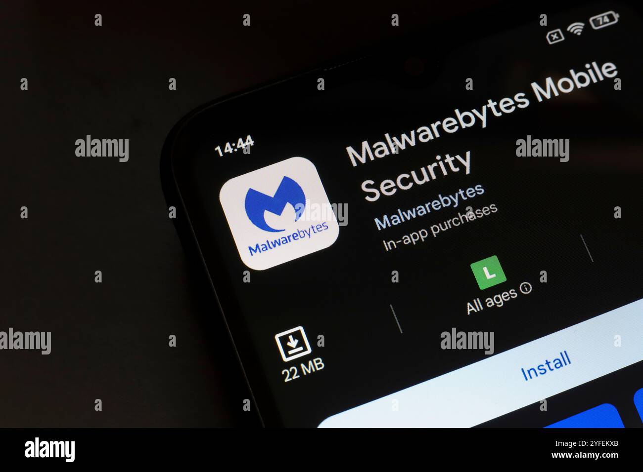 November 4, 2024, Brazil. In this photo illustration, the Malwarebytes ...