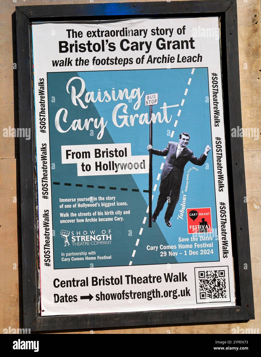 Poster for a biographical guided walks featuring the life of Cary Grant ...