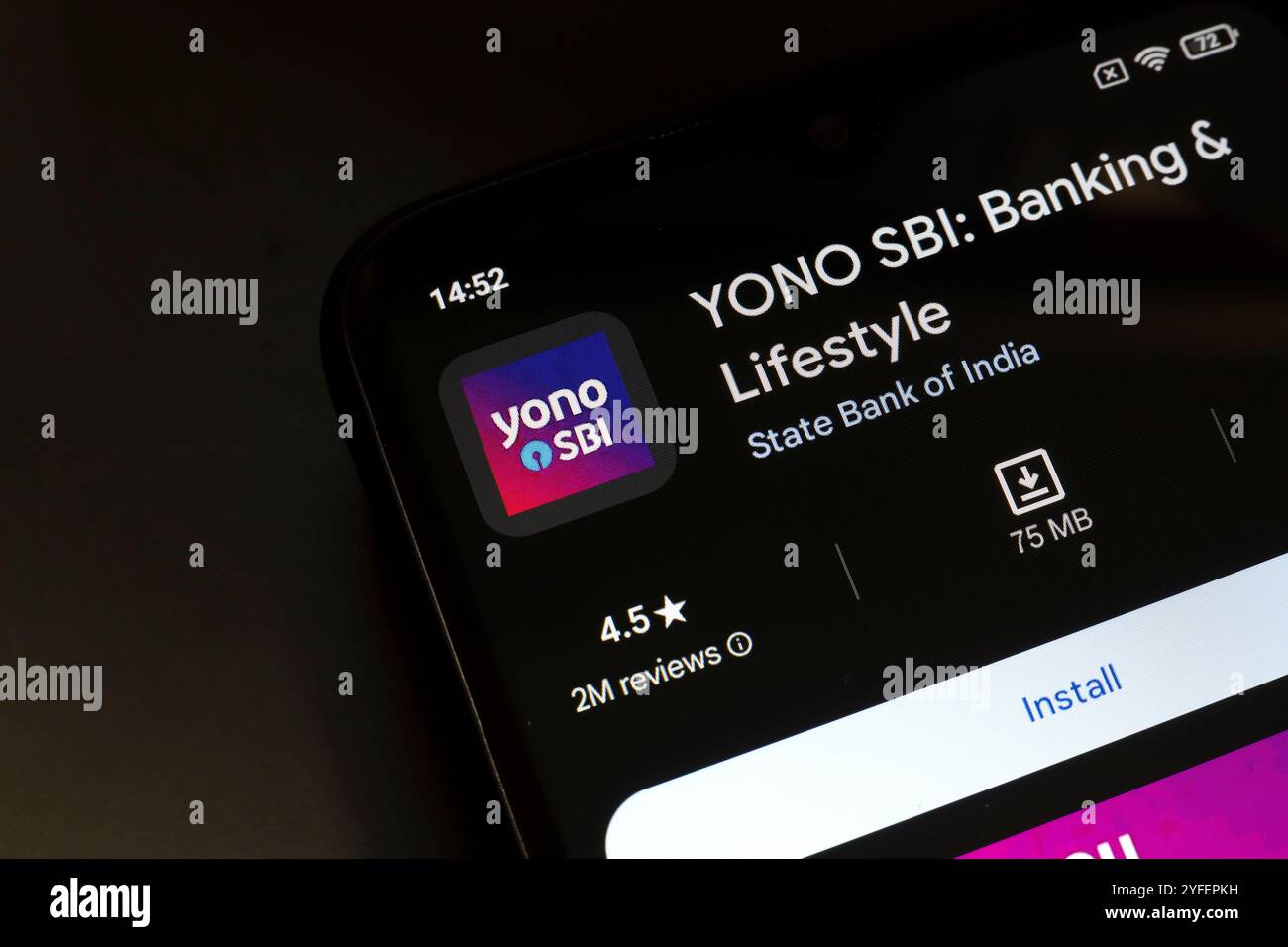 November 4, 2024, Brazil. In this photo illustration, the YONO SBI ...