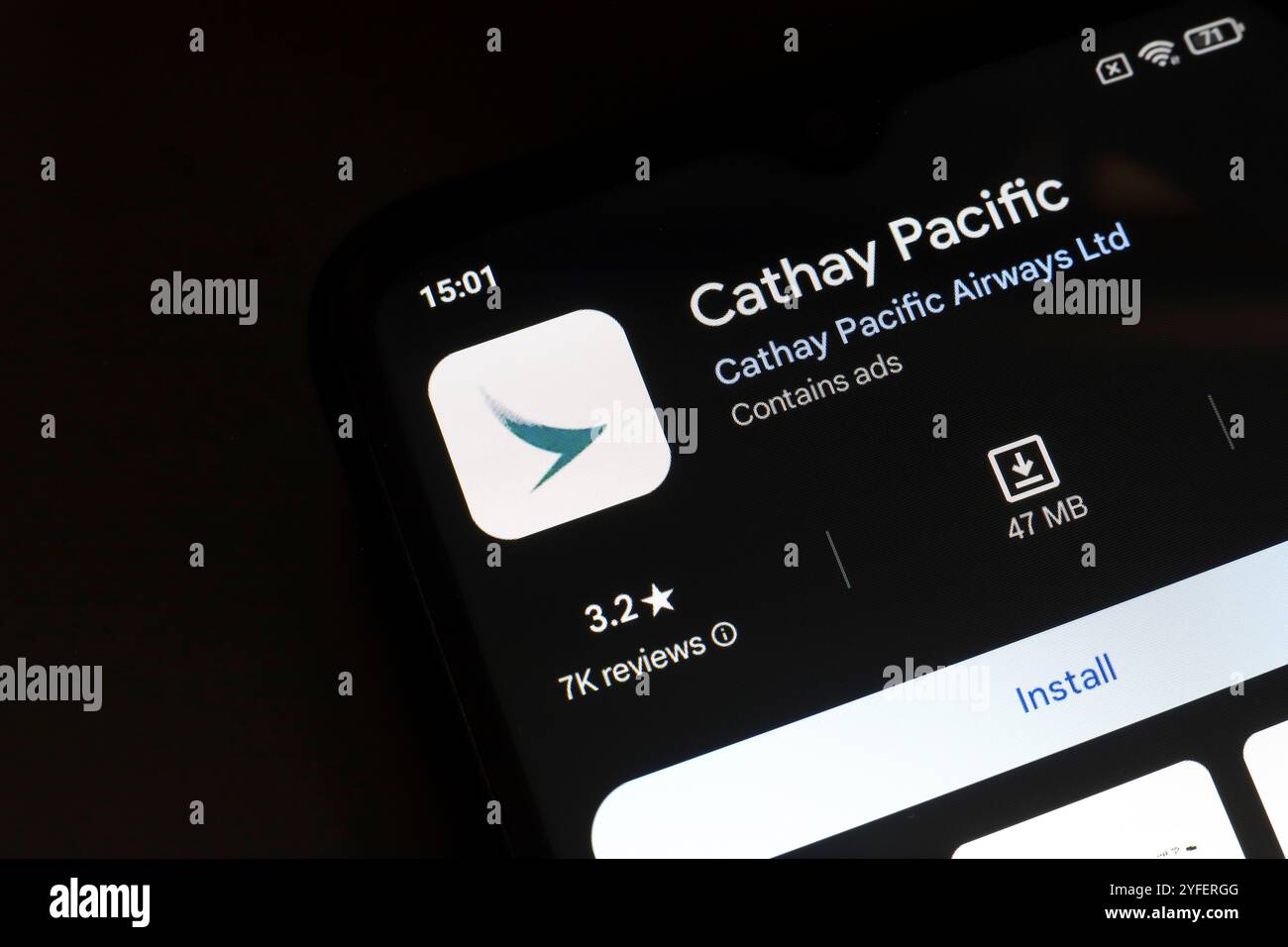 November 4, 2024, Brazil. In this photo illustration, the Cathay ...