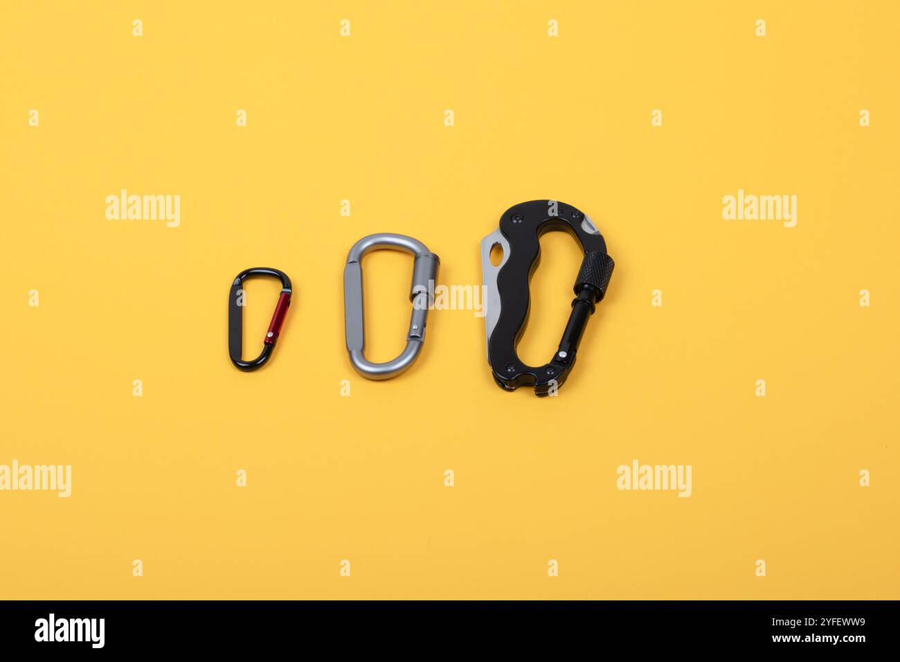 Different Types of Metal Carabiners for Climbing and Outdoor Activities ...