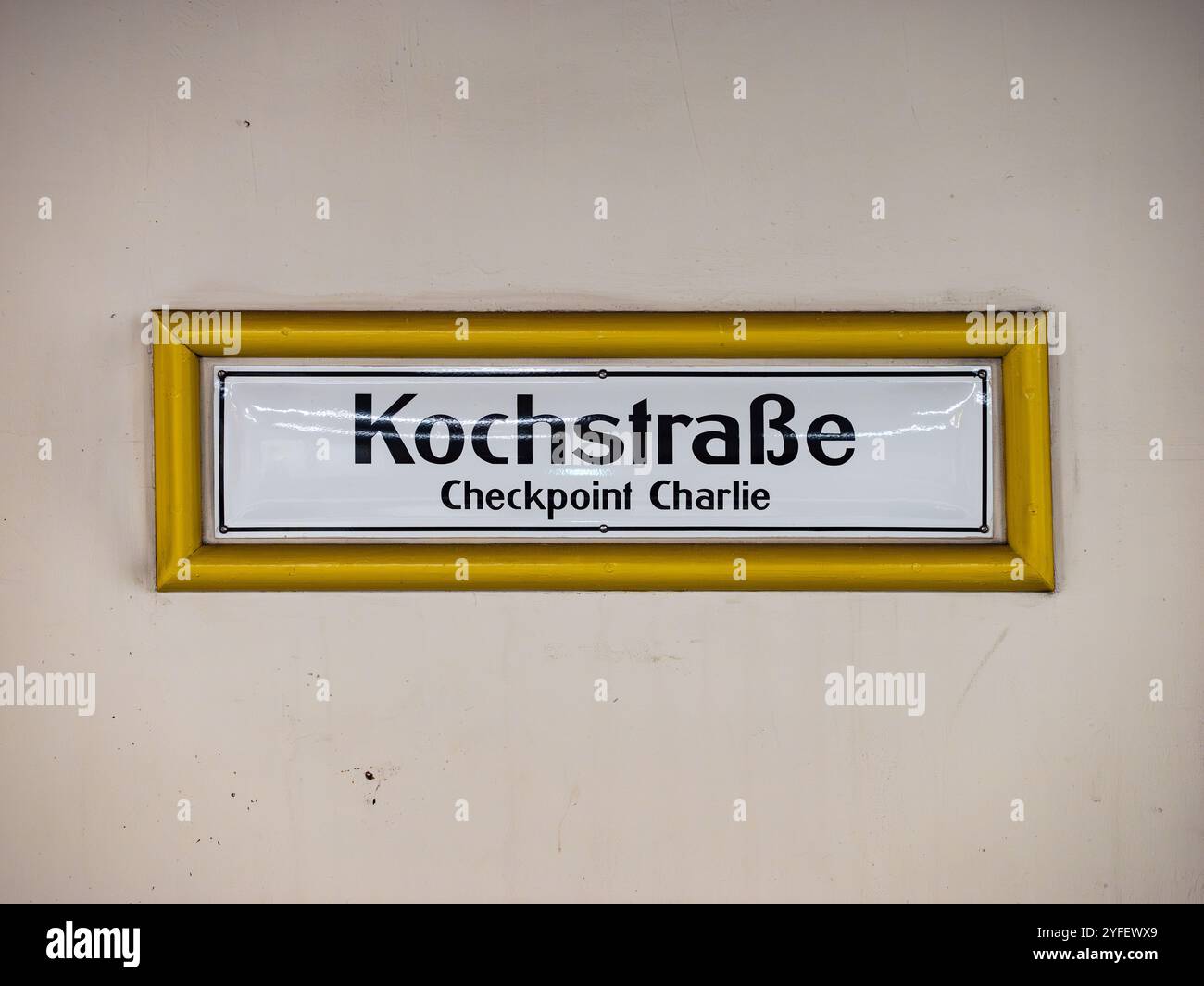 Kochstraße sign at the underground train station in Berlin Kreuzberg ...