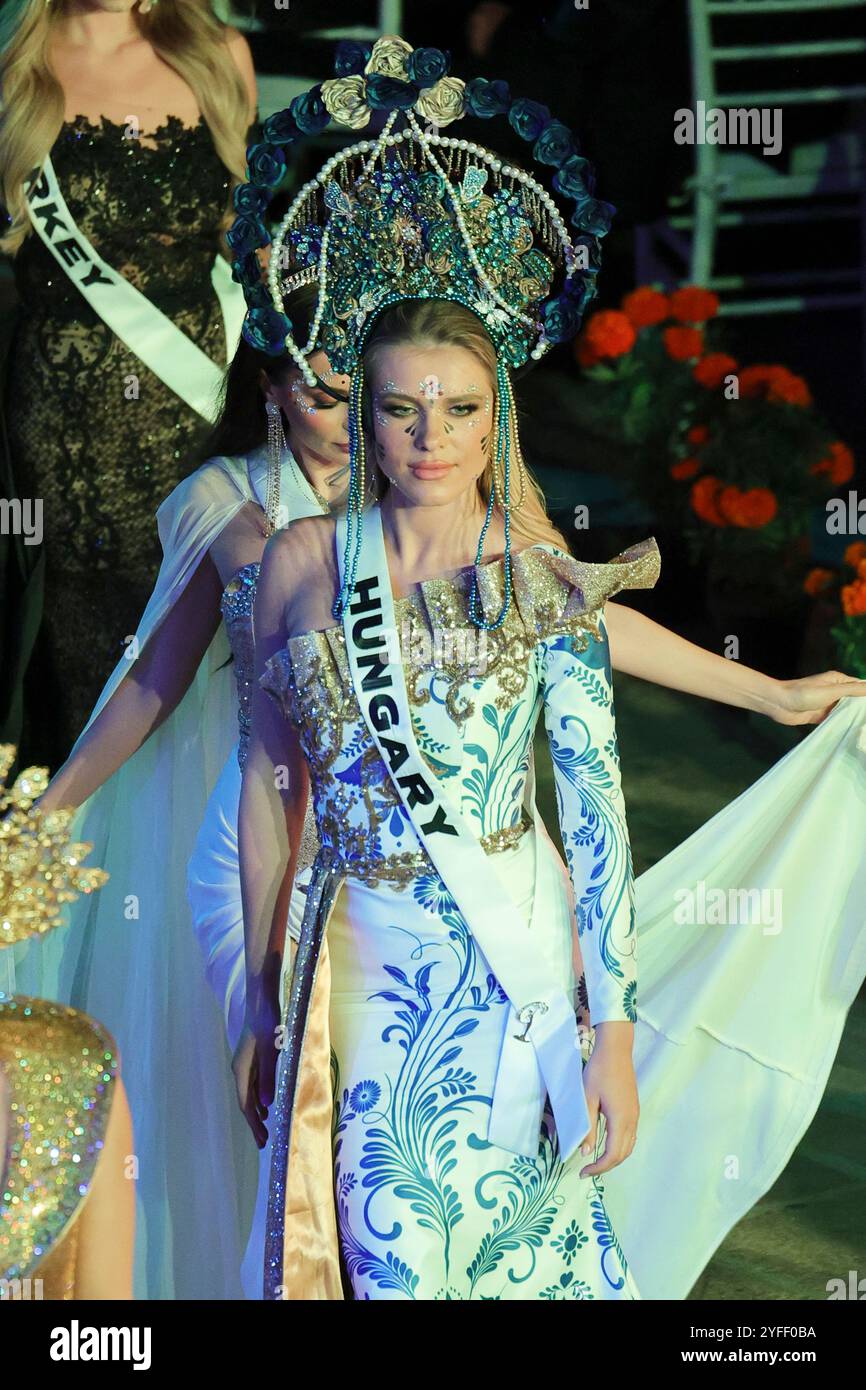 Mexico City, Mexico. 01st Nov, 2024. Miss Hungary Nóra Kenéz walks on ...
