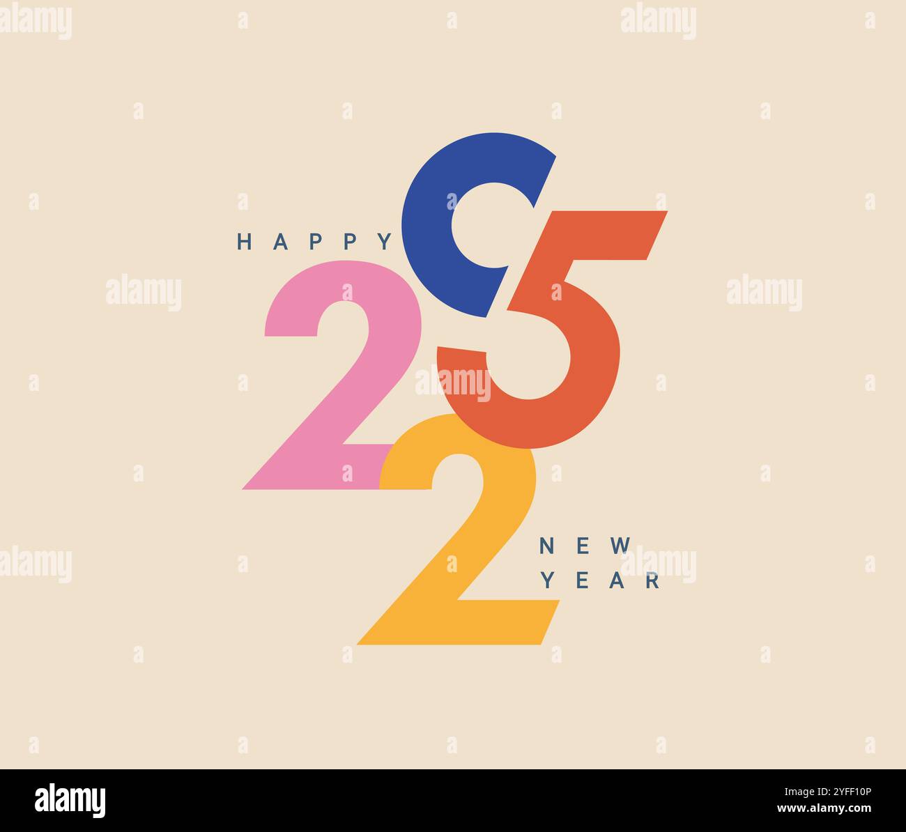 Banner with numbers 2025 for New Year Stock Vector Image & Art - Alamy