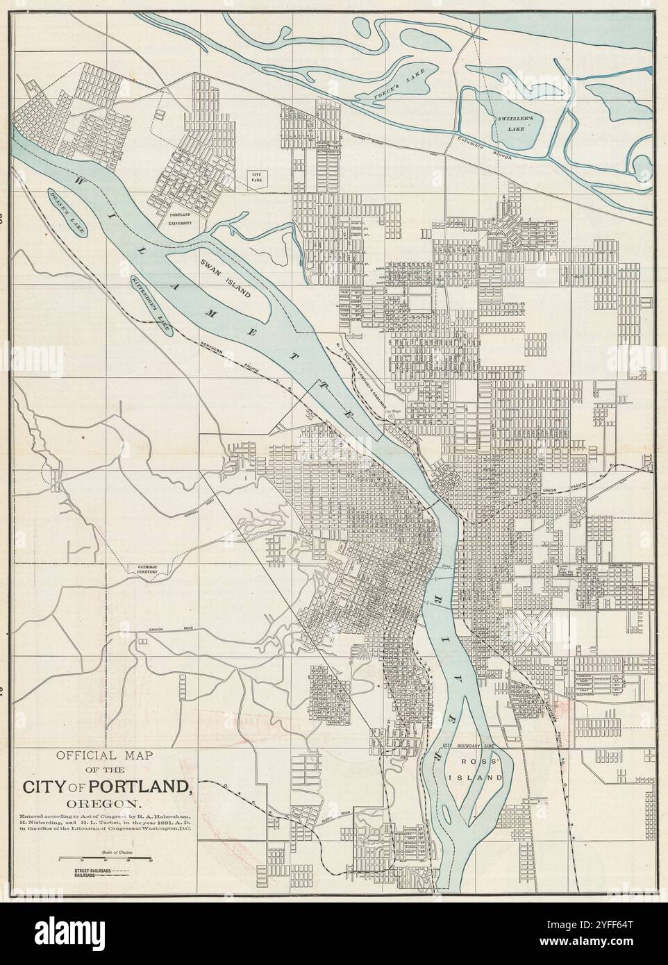Portland map hi-res stock photography and images - Alamy