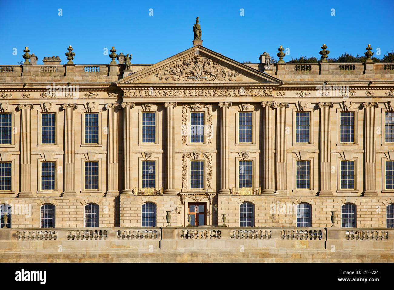 Chatsworth House is a stately home in the Derbyshire Dales, Bakewell ...
