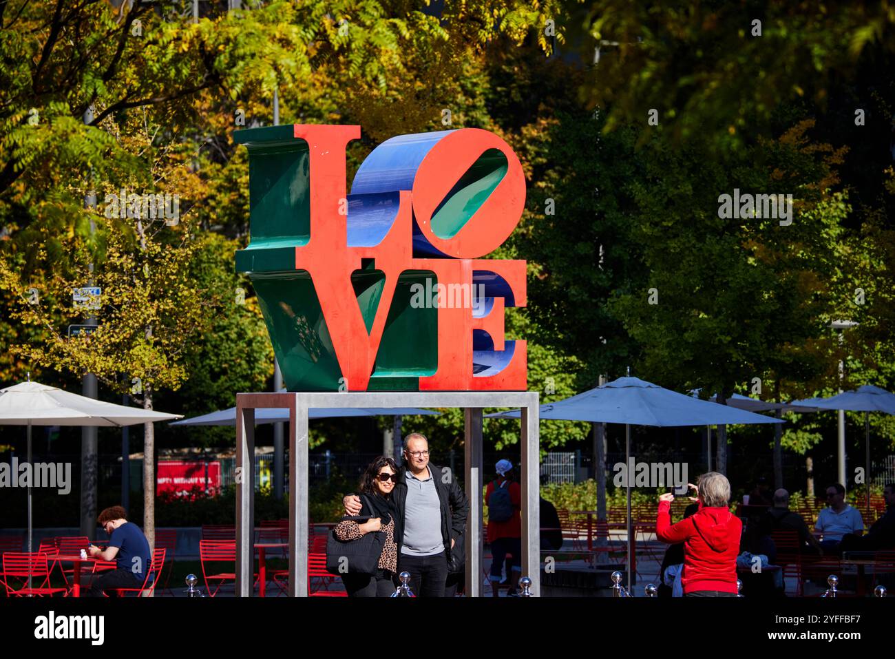 Philadelphia JFK Plaza Love Park Stock Photo - Alamy