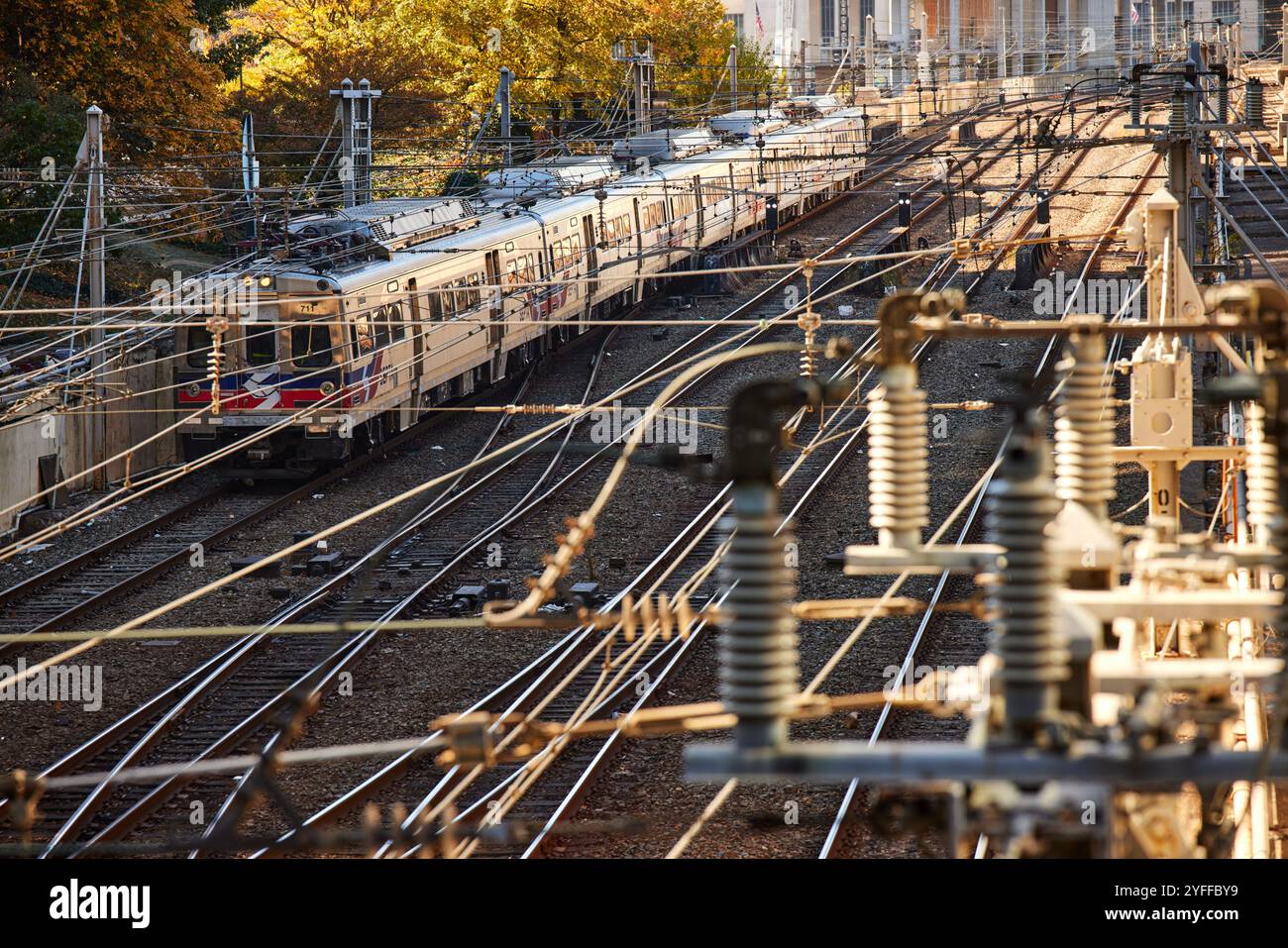 Philadelphia SEPTA Regional Rail electric commuter triain SL-V's Stock ...